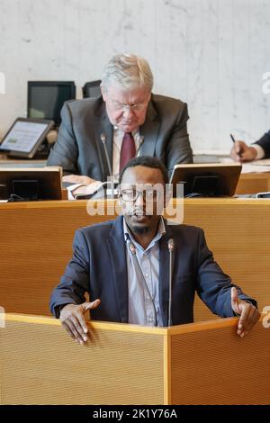 PTB's Germain Mugemangano pictured during a plenary session of the ...