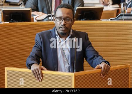 PTB's Germain Mugemangano pictured during a plenary session of the ...
