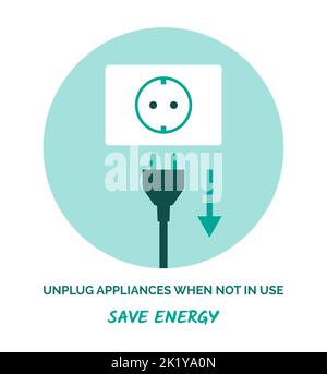 Saving energy tips: unplug appliances when not in use and switch off ...