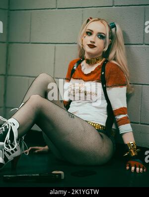 Harley Quinn cosplay Stock Photo - Alamy