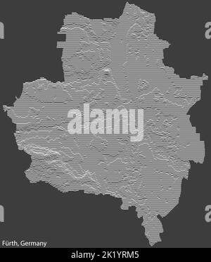 Topographic relief map of FÜRTH, GERMANY Stock Vector Image & Art - Alamy