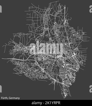 Street roads map of FÜRTH, GERMANY Stock Vector Image & Art - Alamy