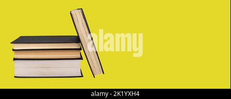 Hardback books pile. Codes, novels, dictionaries, encyclopedias. Books ...