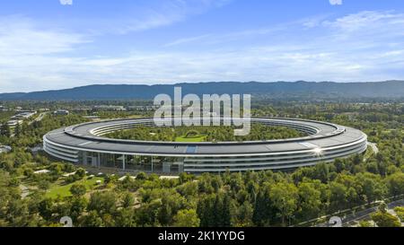 Aerial View of the Apple Park Campus Building and Grounds Stock Photo ...