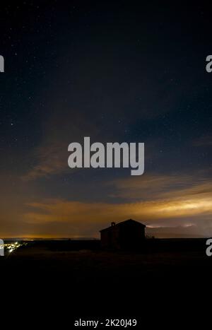 Chapel with starry sky in Provence, France Stock Photo - Alamy