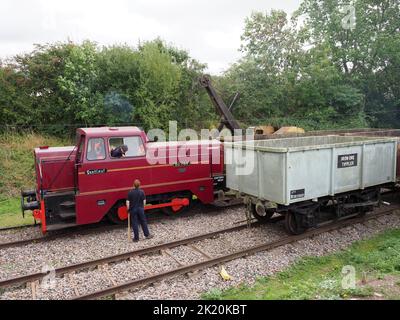 Rolls Royce Sentinel 0-4-0 locomotive at Cottesmore West Pit, Rocks by ...