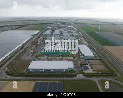 Datacenter computing center in Hollands Kroon. Data technology ICT ...