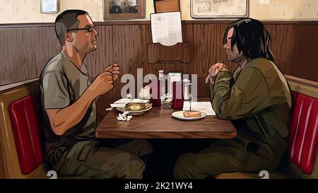 ROBERT DOWNEY JR., RORY COCHRANE, A SCANNER DARKLY, 2006 Stock Photo ...