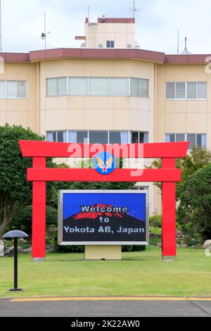 U.S. Air Force Yokota Air Base Gate 2 in Fussa city Tokyo Japan Stock ...