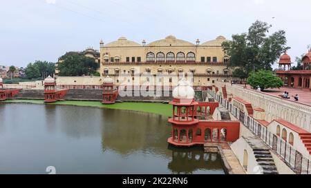 INDIA, RAJASTHAN, ALWAR, July 2022, Tourist at Alwar City Palace also ...