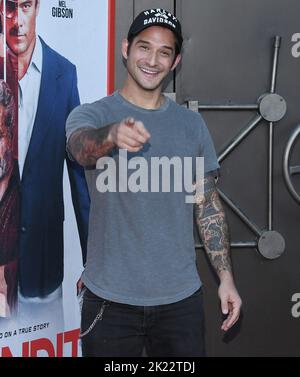 Tyler Posey arrives at the world premiere of "Bandit" on Wednesday ...