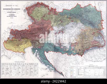 Map of the Austrian (Austro-Hungarian), Empire. 1850 Stock Photo - Alamy