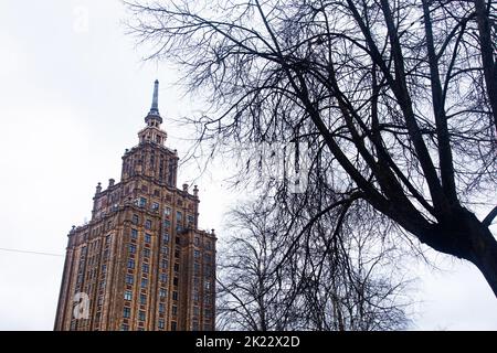 Famous Stalin's birthday cake building in the moscow district of Riga ...