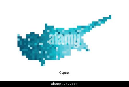 Cyprus dotted map. Digital style map of the country on white background ...