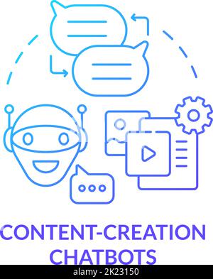 Content personalization blue gradient concept icon Stock Vector Image & Art - Alamy