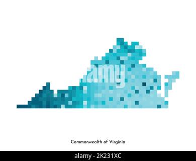 Virginia simple logo. State map outline - smooth simplified US state ...