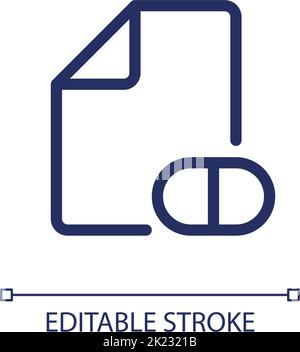 electronic prescription line icon vector illustration flat Stock Vector ...