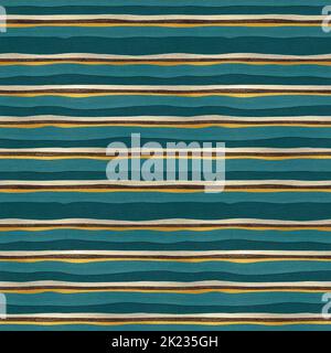 Seamless stripe Pattern teal and gold - DGi Stock Photo - Alamy