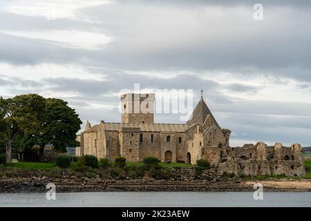 Inchcolm Abbey on the island of Inchcolm in the Firth of Forth, East ...