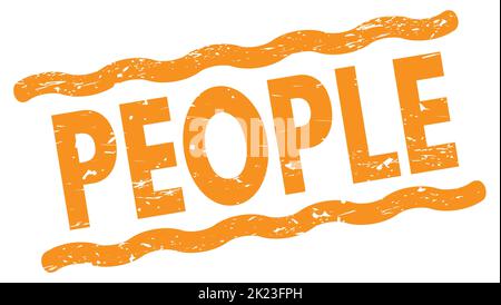 PEOPLE text written on orange round stamp sign Stock Photo - Alamy