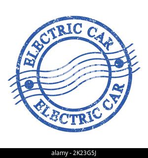 ELECTRIC CAR text written on pink-black lines stamp sign Stock Photo ...