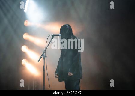 Actor and singer Keeley Forsyth on the Far Out Stage at he Green Man ...