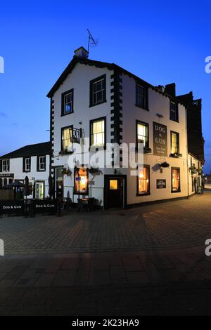 The Dog and Gun Pub, Keswick town, Lake District National Park, Cumbria ...