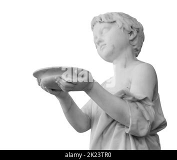 Ancient statue of the boy. Charity sculpture of Christian Daniel Rauch ...