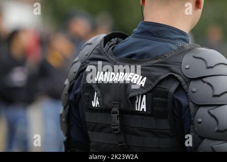 Sarulesti, Romania - September 22, 2022: Romanian police officer Stock ...
