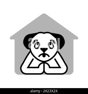 Dog is praying. The dog asks and folded its paws in prayer Stock Vector ...