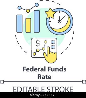 Federal funds rate concept icon Stock Vector Image & Art - Alamy