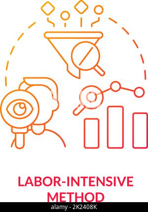 Labor intensive method concept icon Stock Vector Image & Art - Alamy