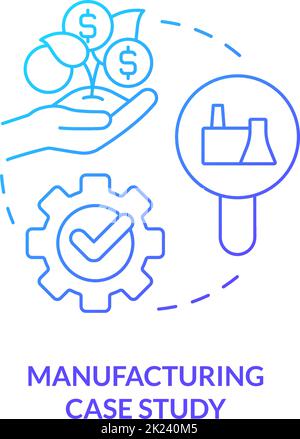 Case study blue gradient concept icon Stock Vector Image & Art - Alamy