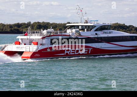 REDJET high speed catamaran in Southampton, UK Stock Photo - Alamy