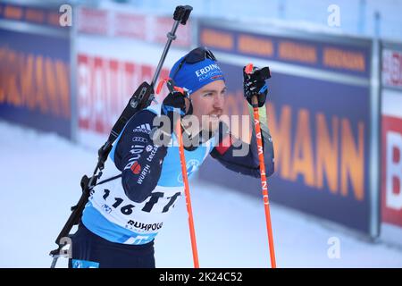 David Zobel (SC Partenkirchen) beim IBU Biathlon Weltcup Pursuit Herren ...