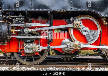 Historical steam locomotive, Achensee lake railroad, Tiro, Austria ...