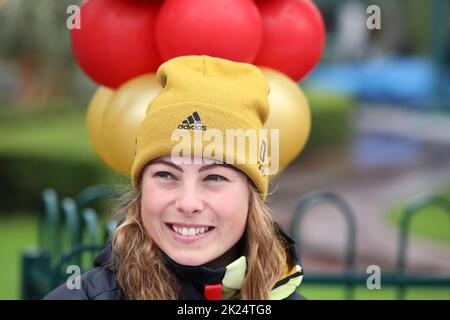 Skicrosserin Daniela Maier (SC Urach) beim Medientag Europapark Rust ...