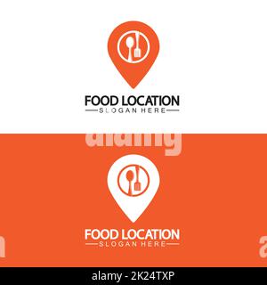 Food Location Logo Design Template Stock Vector Image & Art - Alamy