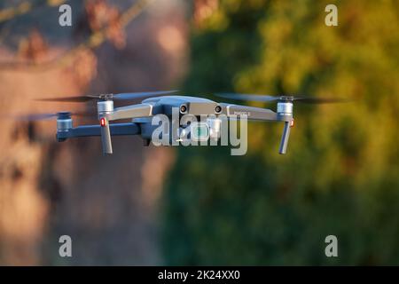 Drone midflight closeup outdoor flying Stock Photo - Alamy