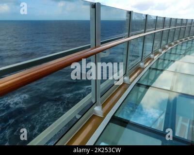 Glass floor bridge at new cruise ship Stock Photo - Alamy