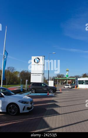 BMW Inchcape Motor car dealership with car parked on forecourt Stock ...