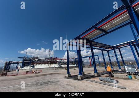 Revithoussa. 21st Sep, 2022. Photo taken on Sept. 21, 2022 shows Greece ...