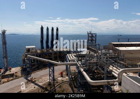 Revithoussa. 21st Sep, 2022. Photo taken on Sept. 21, 2022 shows Greece ...