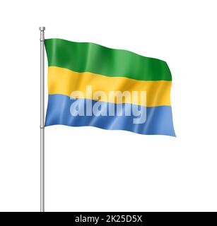 flag of Gabon or Gabonese banner on wooden background Stock Photo - Alamy