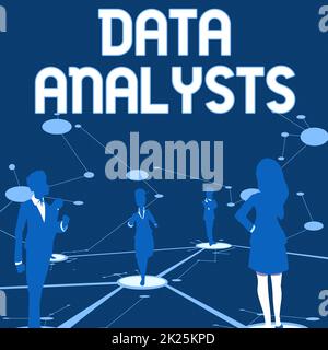 Hand writing sign Data Analysts. Business idea Programmer Design and Create Report Identifies ...