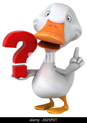 Fun duck - 3D Illustration Stock Photo - Alamy