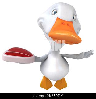 Fun duck - 3D Illustration Stock Photo - Alamy