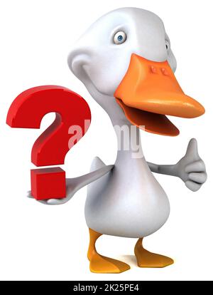 Fun duck - 3D Illustration Stock Photo - Alamy