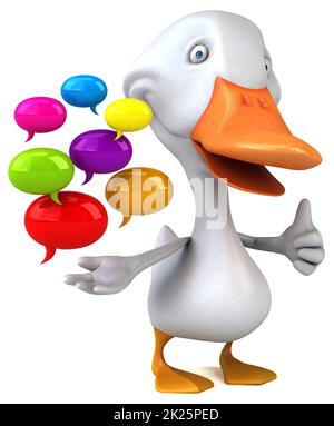 Fun duck - 3D Illustration Stock Photo - Alamy