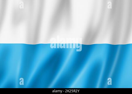 A 3d illustration of Bavaria flag, Germany, blue and white Stock Photo ...